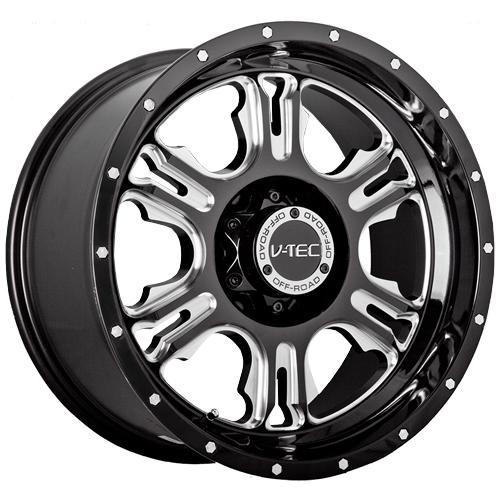Buy 17x9 Black V-Tec Rage 8x170 -12 Rims Nitto Terra Grappler 37X12 ...
