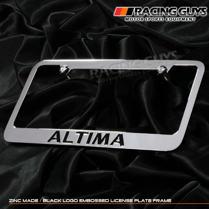 Buy NISSAN ALTIMA 2.5 3.5 S SL CHROME LICENSE PLATE NEW BLACK FONT ...