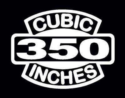 Buy 2 V8 350 CUBIC INCHES ENGINE DECAL SET 350 CI SBC EMBLEM STICKERS ...
