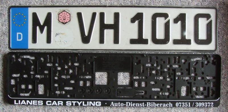 Buy Genuine German License Plate from Germany with new frame BMW in ...