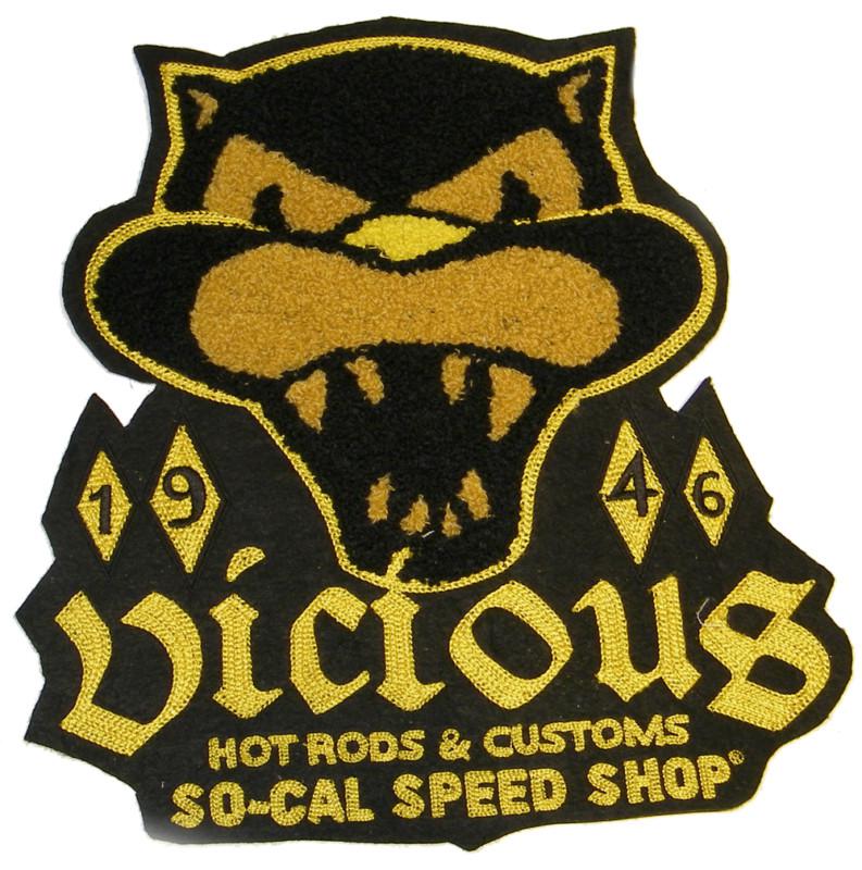 Buy SO CAL SPEED SHOP VICIOUS VTG STYLE CHAIN STITCH CHENILLE PATCH HOT ...