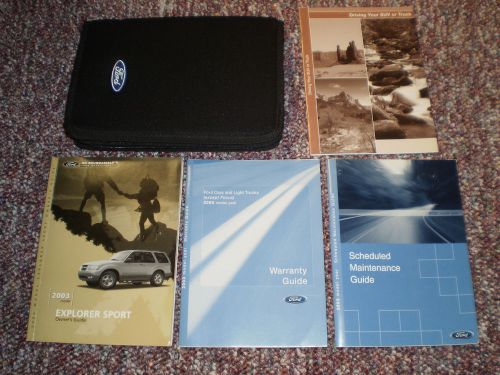 Find 2003 FORD EXPLORER SPORT 2X4 4X4 OWNERS MANUAL BOOKS GUIDE CASE ALL MODELS in Newark ...