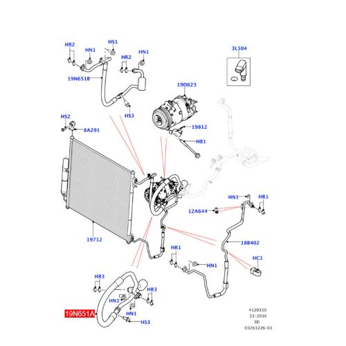 Find Air Conditioning AC Hose Pipe For Land Rover Discovery 5 Range ...