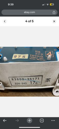 Find 96-97 TOYOTA 4RUNNER SPEEDOMETER 83800-35171 in , for US $99.98