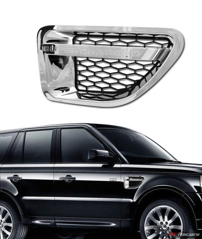 Find CHROME/BLACK LUXURY MESH SIDE FENDER VENT GRILL GRILLE 06-09 RANGE ...