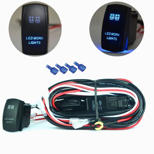Find LED Work Light ON OFF 5pin Rocker Switch + Wiring Harness Loom Kit ...