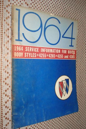 Find 1964 BUICK STATION WAGON BODY SHOP MANUAL ORIGINAL SERVICE BOOK ...