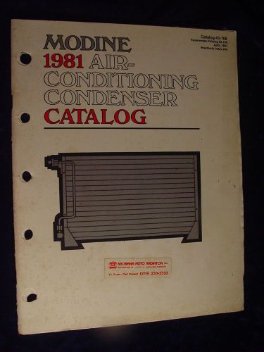 Find 1981 MODINE AIR-CONDITIONING CONDENSER CATALOG, 32 PGS, WELL ...