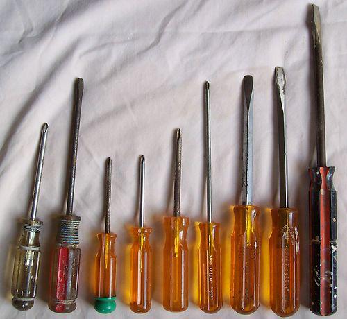 Find Large Lot of 9 SCREW DRIVERS, Rosco Two-Fister, Xcelite, Thorsen ...