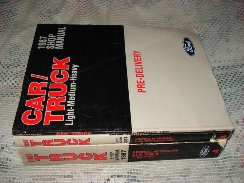Find 1987 FORD TRUCK BRONCO SHOP MANUAL SET ORIGINAL SERVICE BOOKS in ...