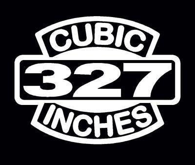 Find 2 V8 327 CUBIC INCHES ENGINE DECAL SET 327 CI SBC EMBLEM STICKERS ...