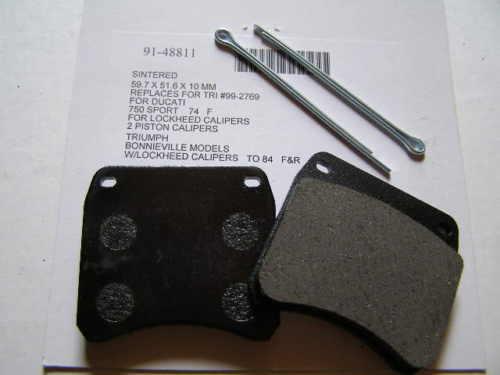Find Triumph Motorcycle 750cc T140 T-150 T-160 disc brake pads Lockheed ...
