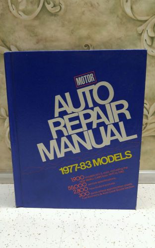 Sell MOTOR AUTO REPAIR MANUAL 1977-1983 MODELS MANUAL BOOK in Holly ...