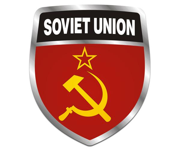 Sell Soviet Union Flag Shield Decal 5"x4.3" Russia Russian Vinyl ...