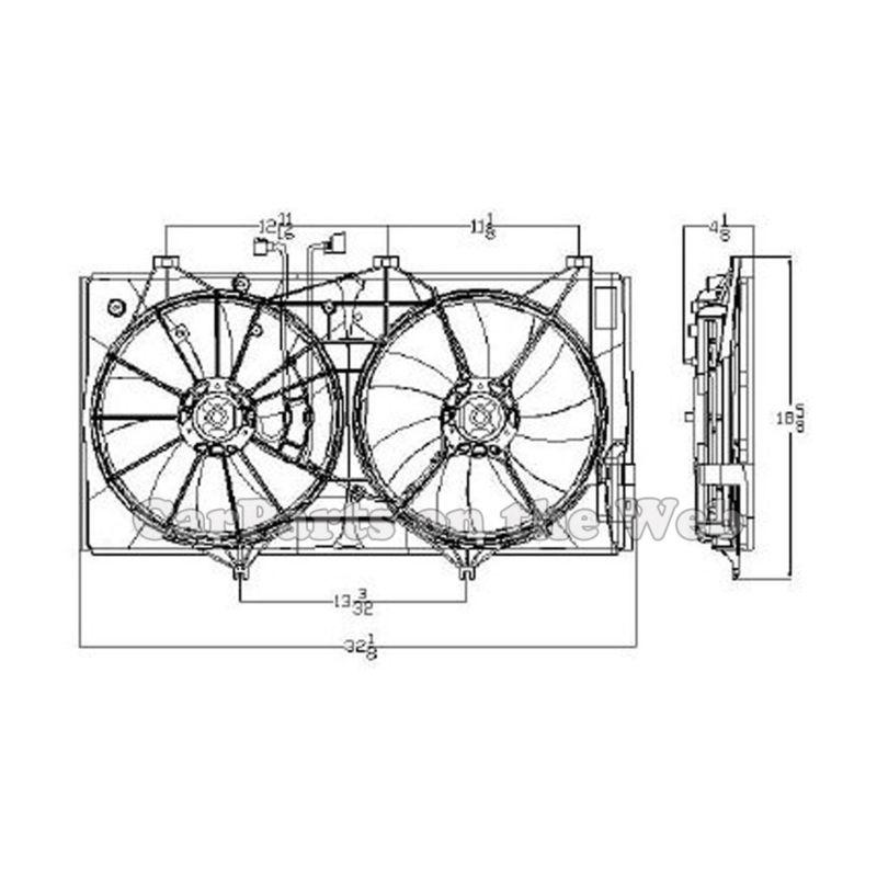 Purchase NEW 2007-2011 LEXUS ES350 3.5L DUAL RADIATOR COOLING FAN ...