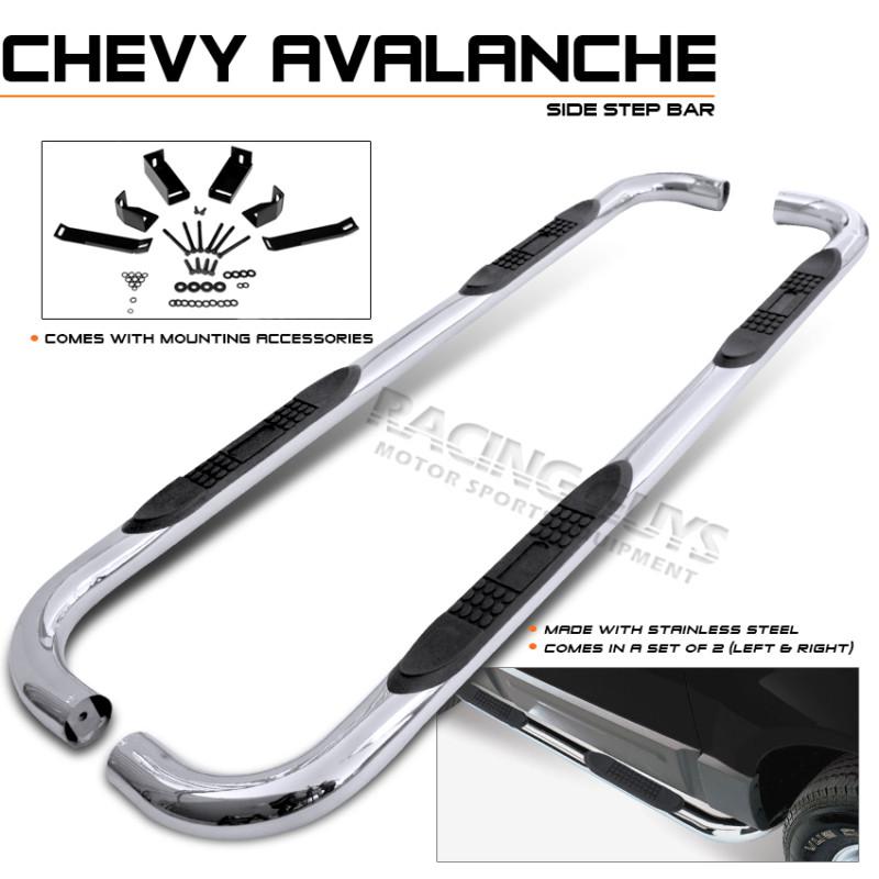 Purchase 02-12 CHEVY SILVERADO SIERRA AVALANCHE STAINLESS SIDE STEP ...
