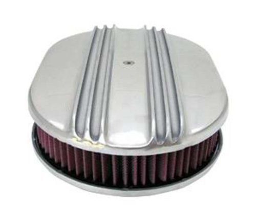Buy POLISHED ALUMINUM 15 X 2 FINNED OVAL AIR CLEANER W in United States ...
