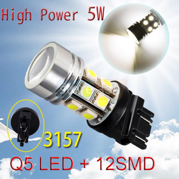 Buy 3156 3157 High Power Q5 LED 12 SMD 5050 Pure White Stop Tail Car 5W Light Bulb in Hong Kong ...
