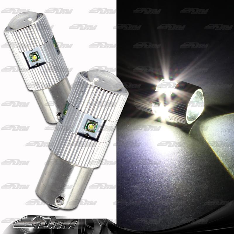 Buy 1x Pair 1156 5 LED 25 Watt 12 Volt White Projector Replacement ...