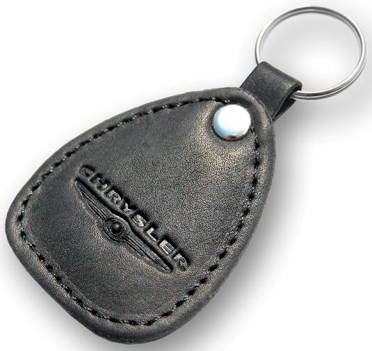Buy New Leather Black Keychain Car Logo Chrysler Auto Emblem Keyring in ...