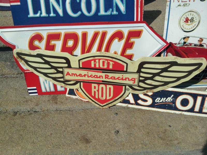 Find AMERICAN RACING METAL SIGN 21" RAT ROD HOT ROD CHEVY FORD DODGE ...