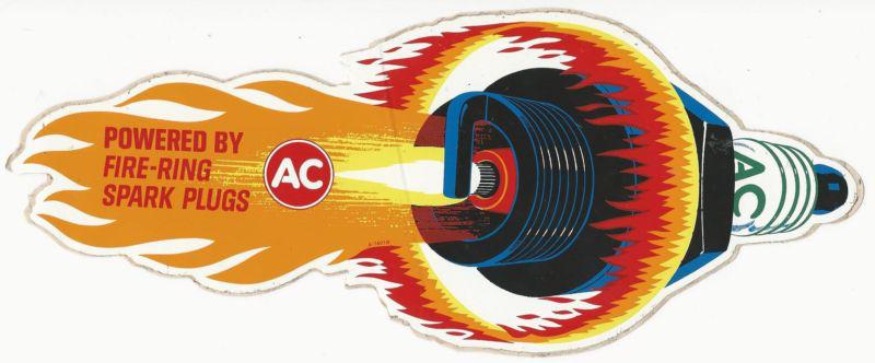 Find AC Spark Plugs Racing Decal Sticker 10 Inches Long Size Vintage in ...