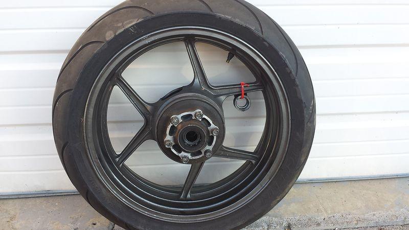 Find 2005 Kawasaki ZX6R Rear wheel and Michelin tire OEM 180/55/17 with ...