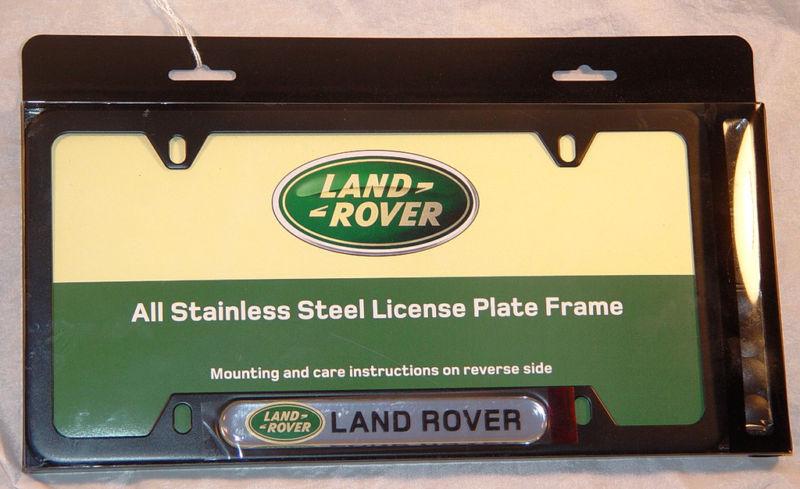Sell Land Rover Brand Genuine OEM Stainless Black License Plate Frame ...