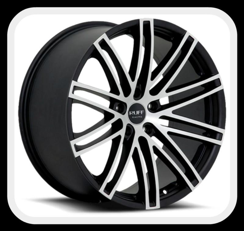Sell 22" X 9" RUFF RACING R955 FLAT BLACK MACHINED MAGNUM EXPLORER ...