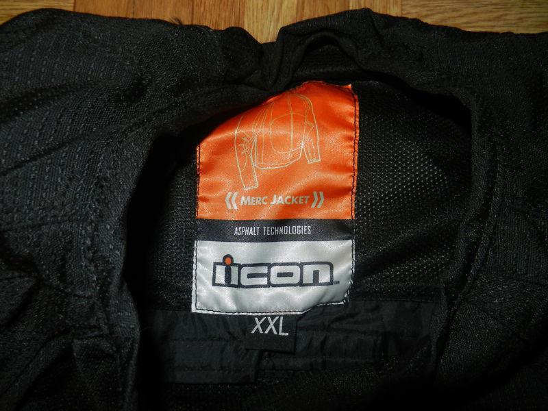 Sell NWOT Mens XXL ICON Black Merc Motorcycle Jacket Fully Padded in ...