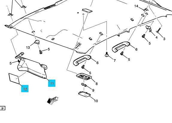 Sell New OEM 2006-2010 Chevrolet Colorado Front Grey Left Sun Visor ...