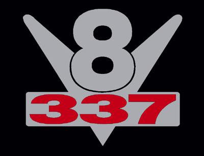 Sell 2 CHROME 337 V8 EMBLEM DECAL SET FLATHEAD F7 LINCOLN STICKERS in ...