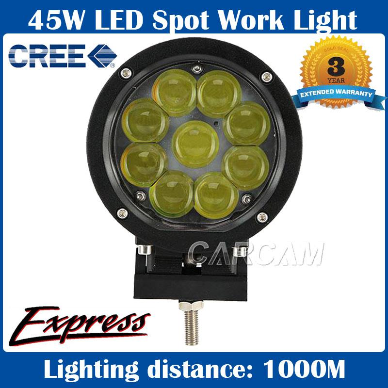 Purchase 45W CREE LED Work Lights 10 degree Spot Beam Offroad CAR JEEP ...