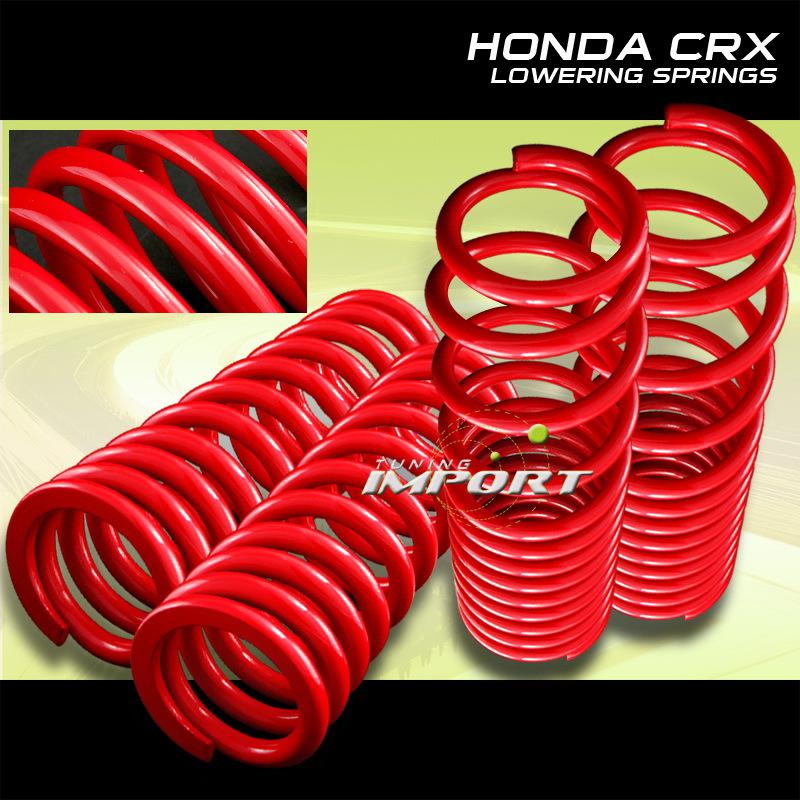 Purchase 1988-1991 HONDA CIVIC/CRX 4PC RED LOWERING SPRING SPORT ...