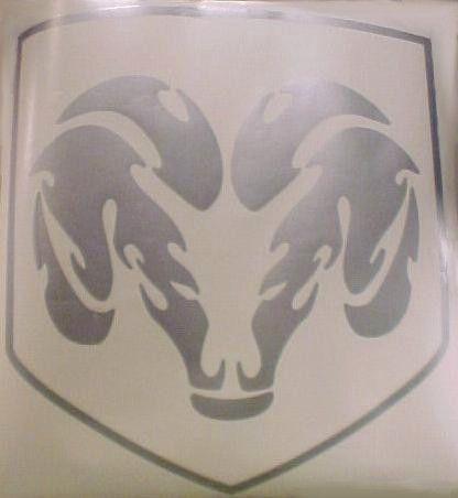 Purchase Dodge Ram Head Decal, Sticker, Badge, Silver 8" x 8.75" Hemi ...
