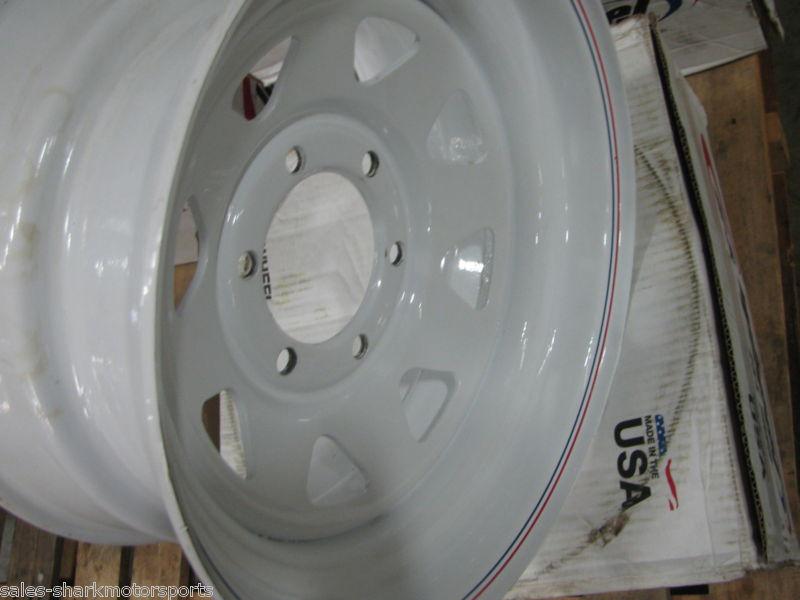 Purchase U.S. Wheel 70 Series White 8-Spoke Wheels 16.5 X 8.25 SET OF ...