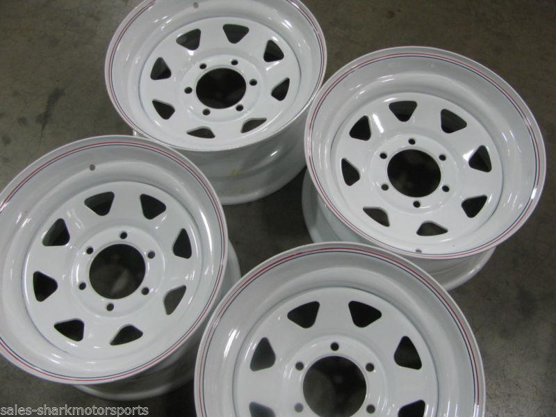 Purchase U.S. Wheel 70 Series White 8-Spoke Wheels 16.5 X 8.25 SET OF ...