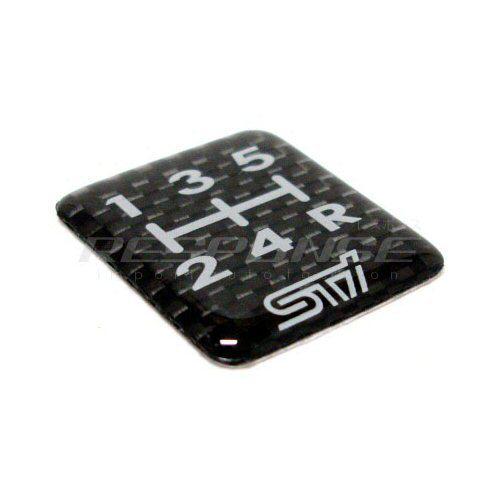 Purchase STi Shift Pattern Badge Emblem 5 Speed Cabon Fiber Baja ...