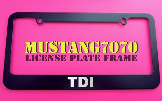 Purchase 1 Brand New Volkswagen TDI Black Metal License Plate Frame ...