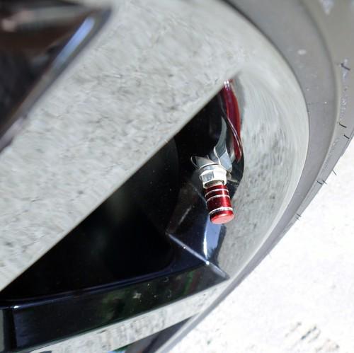 Buy Red VCRC Aluminum Alloy Suv Wheel Rim Tire Stem Tpms Valves Cap Set ...