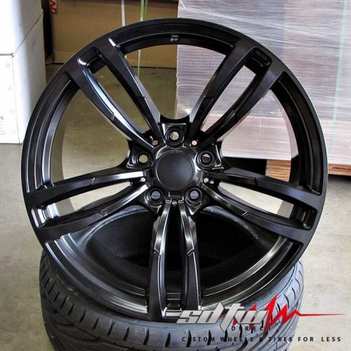 Buy 19" Satin Black Wheels fits BMW 5 6 Series 530 535 550 640 650 M6 ...
