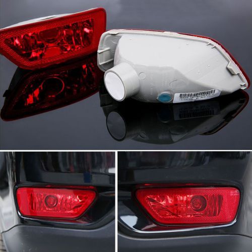 Buy 1Set Tail Light Lamp Hoods Cover Red Rear Fog Light Housing ...