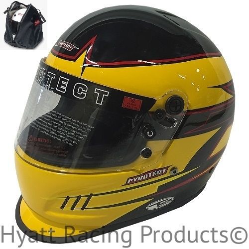 Buy Pyrotect Pro Airflow Duckbill Auto Racing Helmet SA2015 - Yellow ...