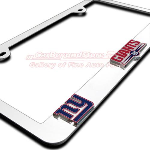 Buy NFL New York Giants 3D Chrome Metal License Plate Frame, Licensed ...