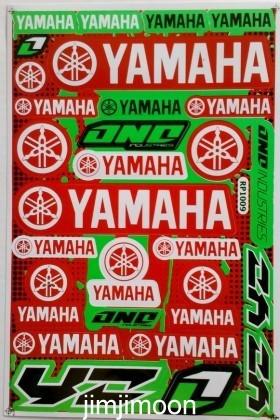 Buy yamaha green dirt bike racing motorcycle sticker kit decal red ...