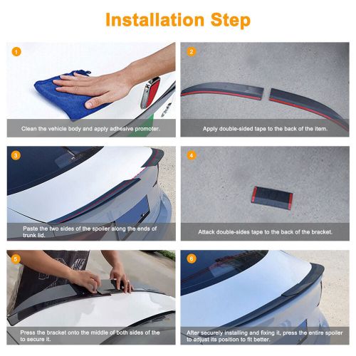 Find For Car Universal Adjustable Rear Trunk Spoiler Lip Roof Tail Wing ...
