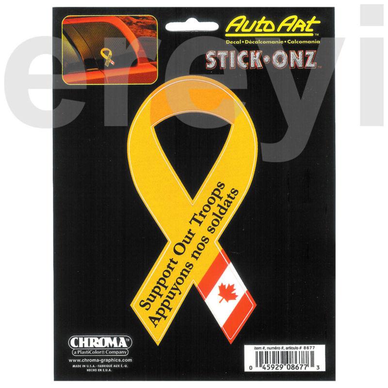 Find CANADIAN FLAG SUPPORT OUR TROOPS RIBBON DECAL Maple Leaf Car Auto ...