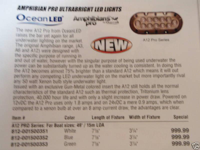 Find LED UNDERWATER LIGHT OCEANLED GREEN A12PRO 001500353 in Osprey ...