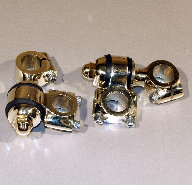 Sell FLANDERS STYLE 2"BRASS DOGBONE RISERS HARLEY BOBBER PANHEAD ...