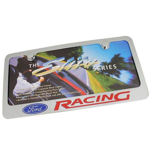 Sell Ford RACING Chrome Brass License Plate Frame in Aurora, Illinois ...